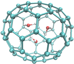 Water Molecules in Carbon 70, (H2O)3@C70