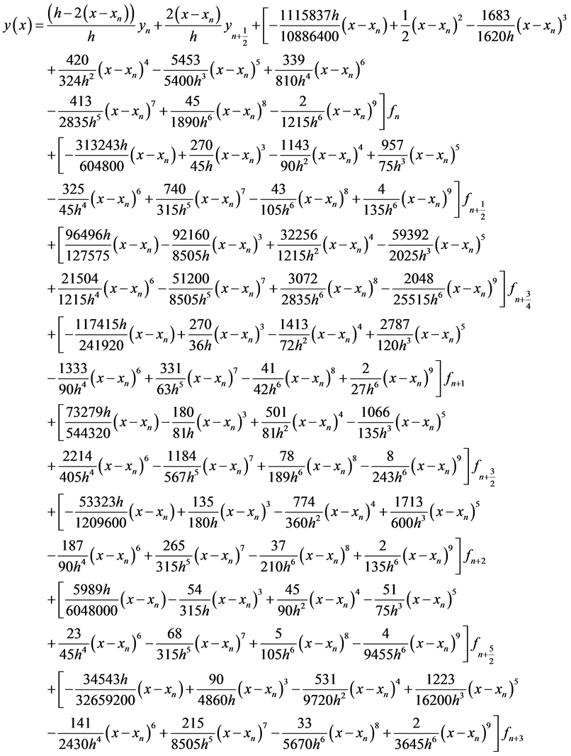 A New Eighth Order Implicit Block Algorithms for the Direct Solution of ...