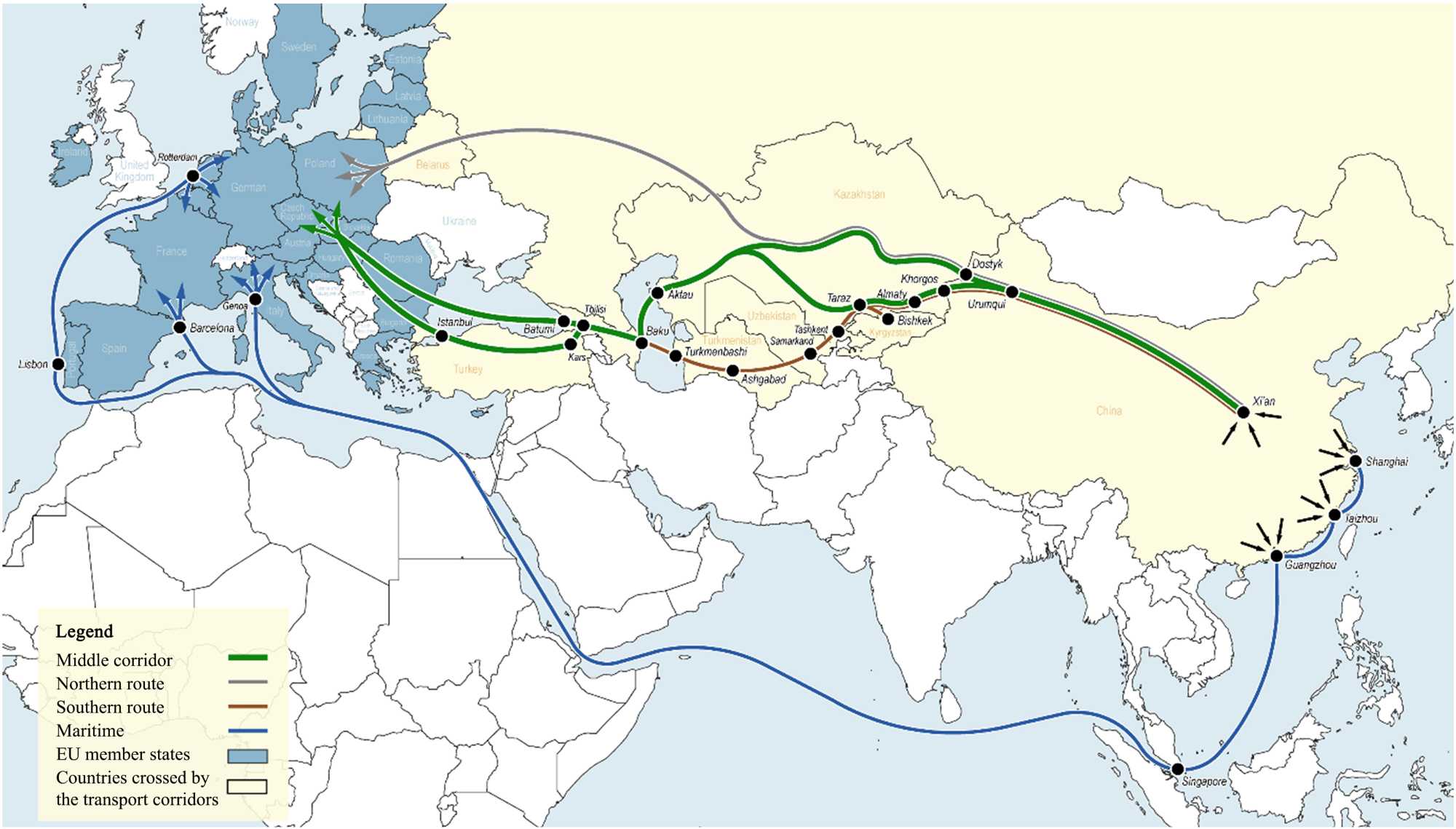 Economy and Belt and Road Initiative: Kazakhstan and China