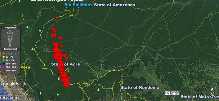Deep and Ultra-Deep Earthquakes Worldwide, Possible Anomalies in South ...
