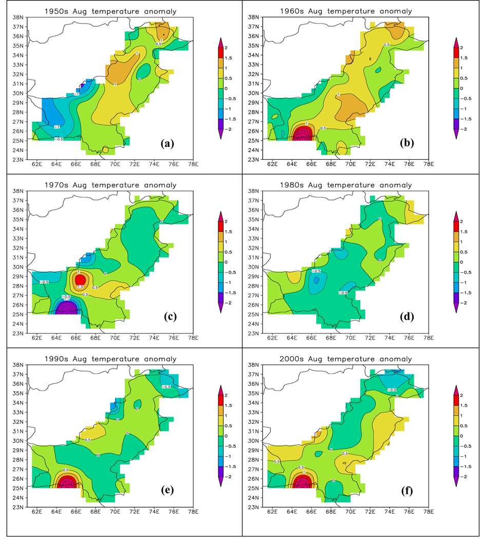 Regional Characteristics of Temperature Anomalies in Pakistan with ...