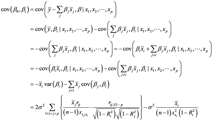 On the Covariance of Regression Coefficients