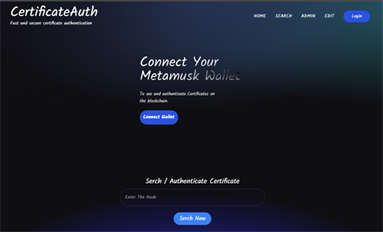 Blockchain-Based Certificate Authentication System with Enabling Correction