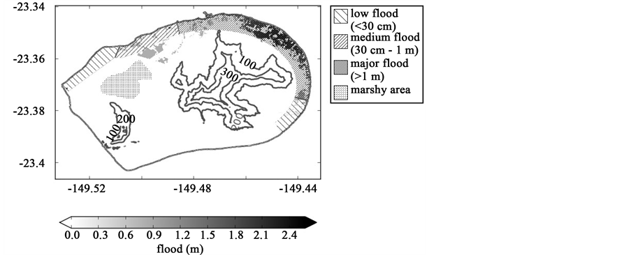 The Island of Tubuai (French Polynesia) Landfall of Cyclone Oli on the ...