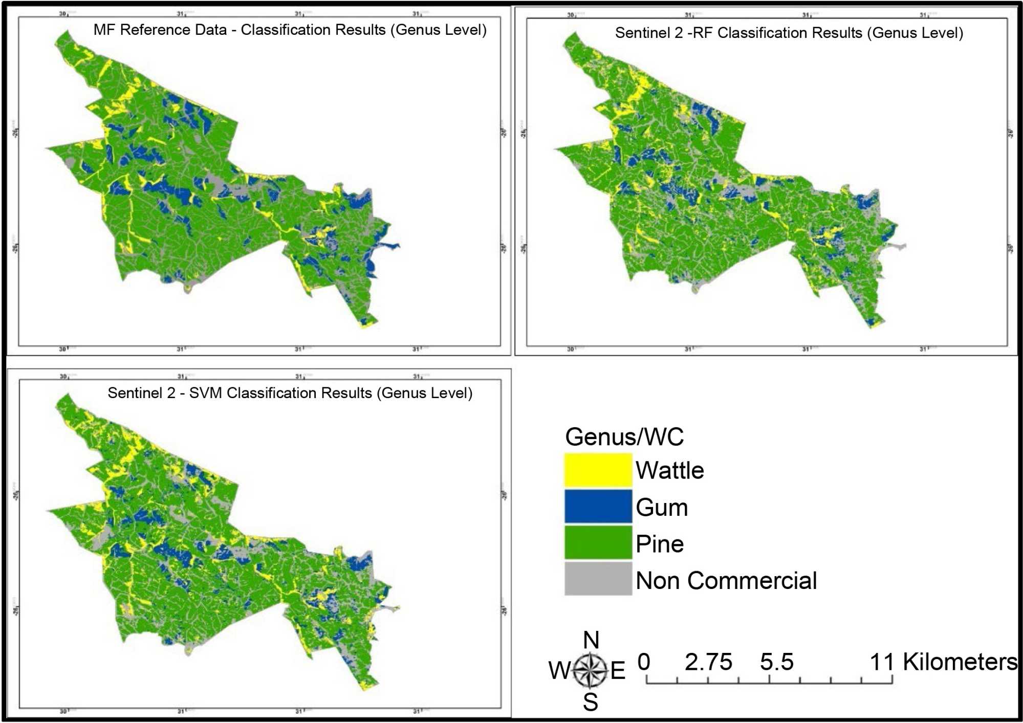 Identification of Commercial Forest Tree Species Using Sentinel 2 and ...