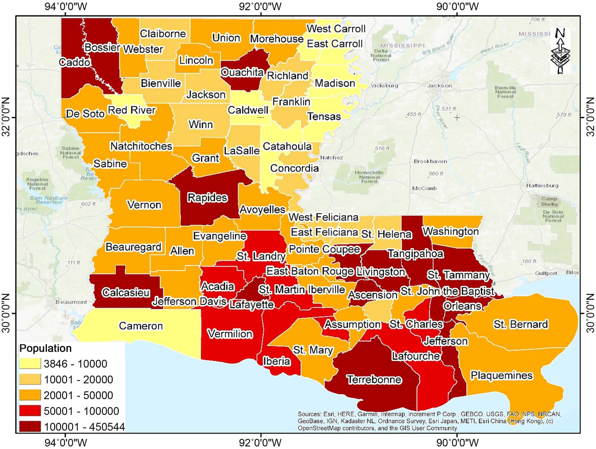 Assessing the Impact of Population Growth in Louisiana on Diminishing ...